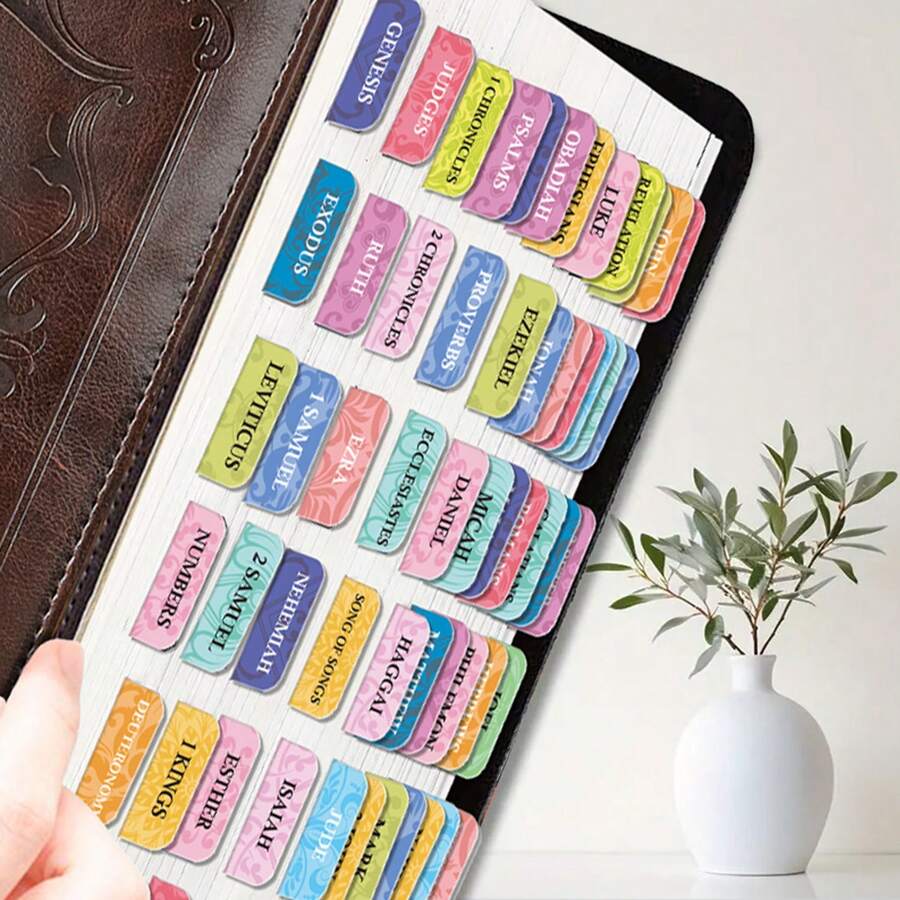 75pcs Laminated Bible Tabs (Large Print, Easy To Read), Bible ...
