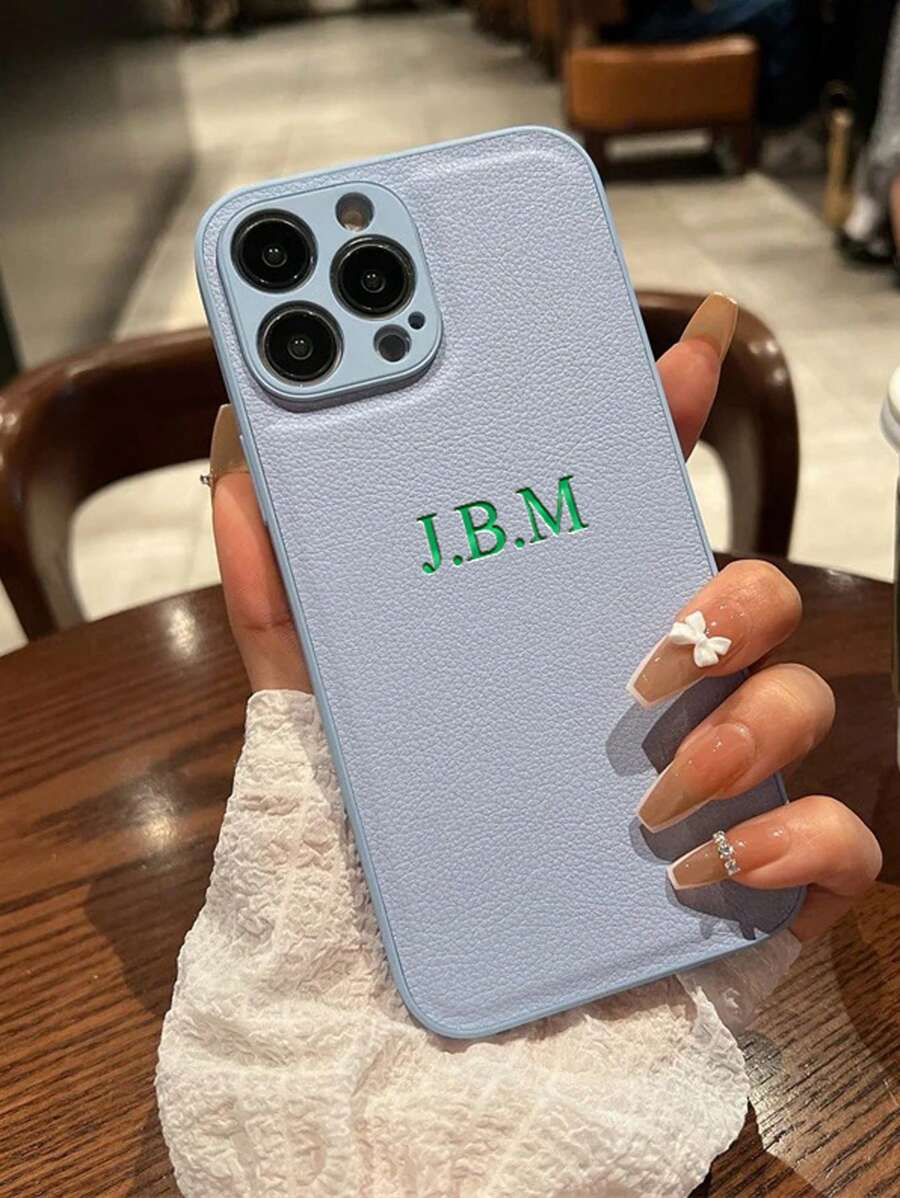 Customized Personalized Initials Name 3D DIY Engraved Letters Phone ...