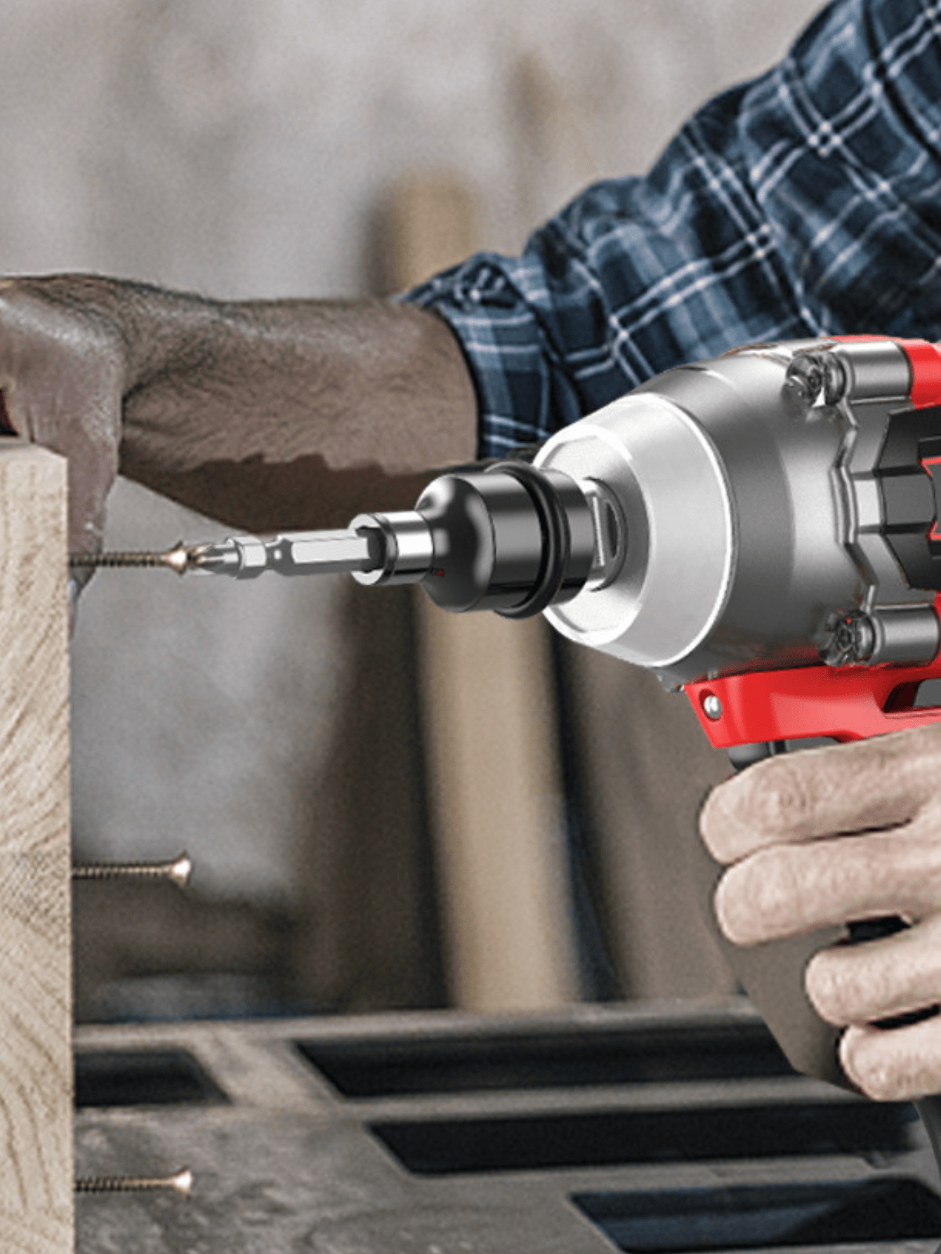 Cordless Impact Wrench Kit, High Torque Brushless Impact Gun With 6 ...