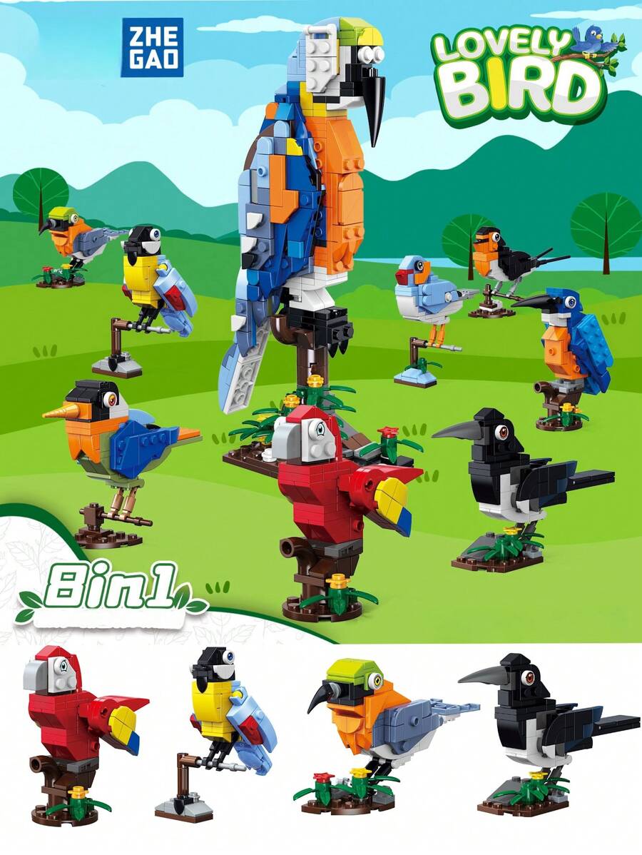 Birdie Set, Multiple Birdie Building Toys, Stress Relieving Building ...