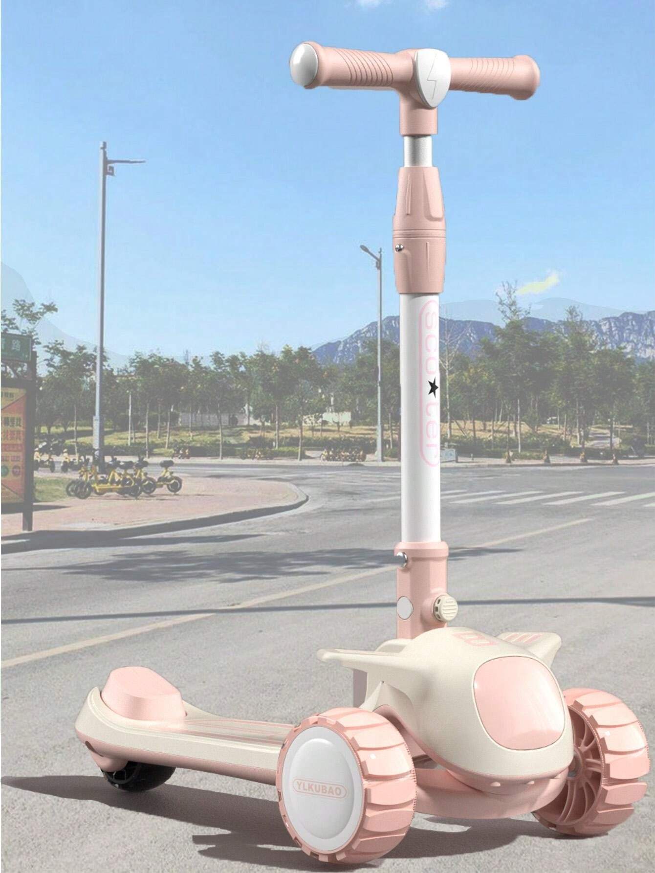 Trotinette pour enfants avec plateforme extra-large, frein activé par ...