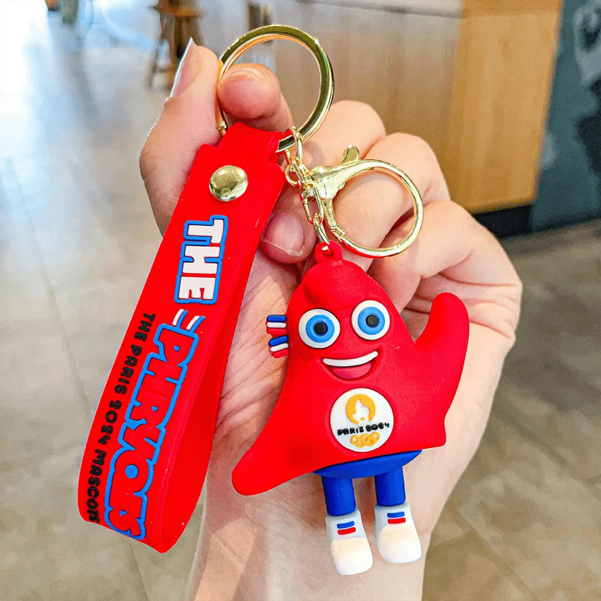 1pc 2024 Paris Olympics Mascot Figure Ferri Keychain Pendant Tourist ...