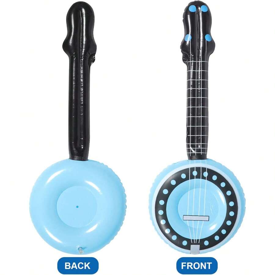 1pc Inflatable Musical Instrument Faux Banjo, Rockstar Prop Decoration ...