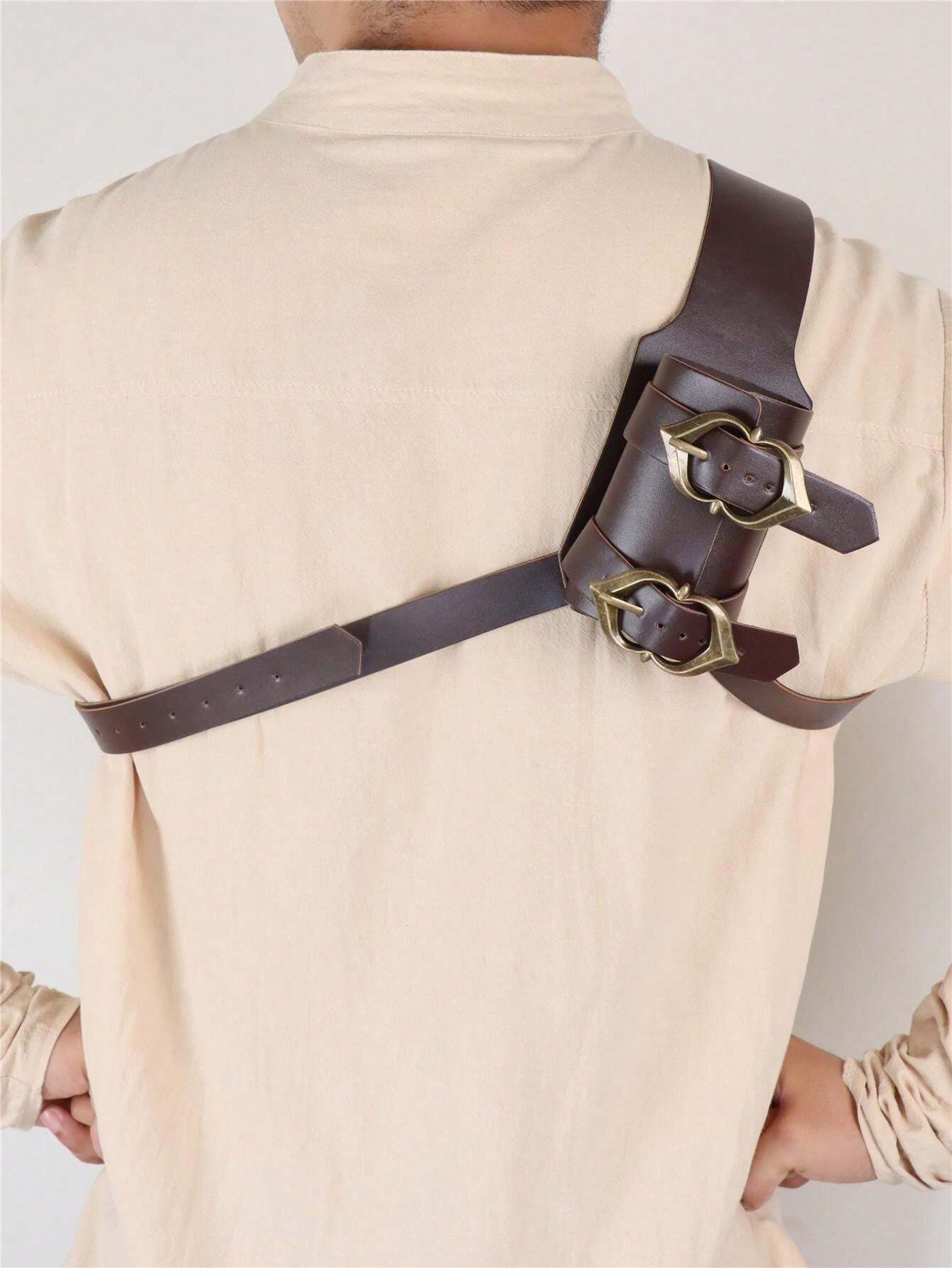 1pc Brown Vintage Back Carrying Sword Bag Medieval Sword Frog Holster ...