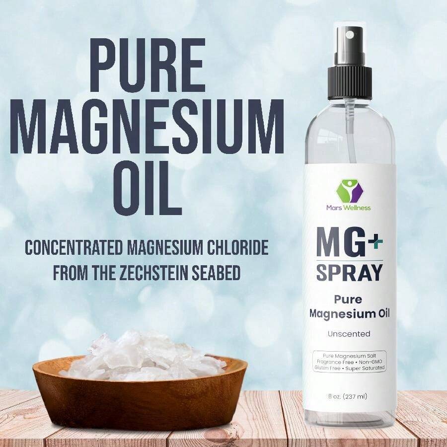 Mars Wellness Mars Wellness MG+ Pure Magnesium Oil Spray - 8 Ounce ...