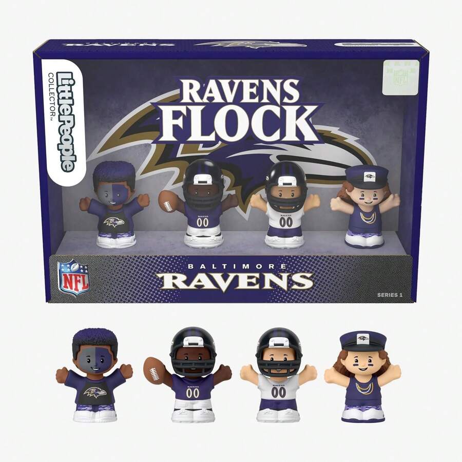 NFL Fisher Price - Little People Collector: X NFL Baltimore Ravens 4 ...