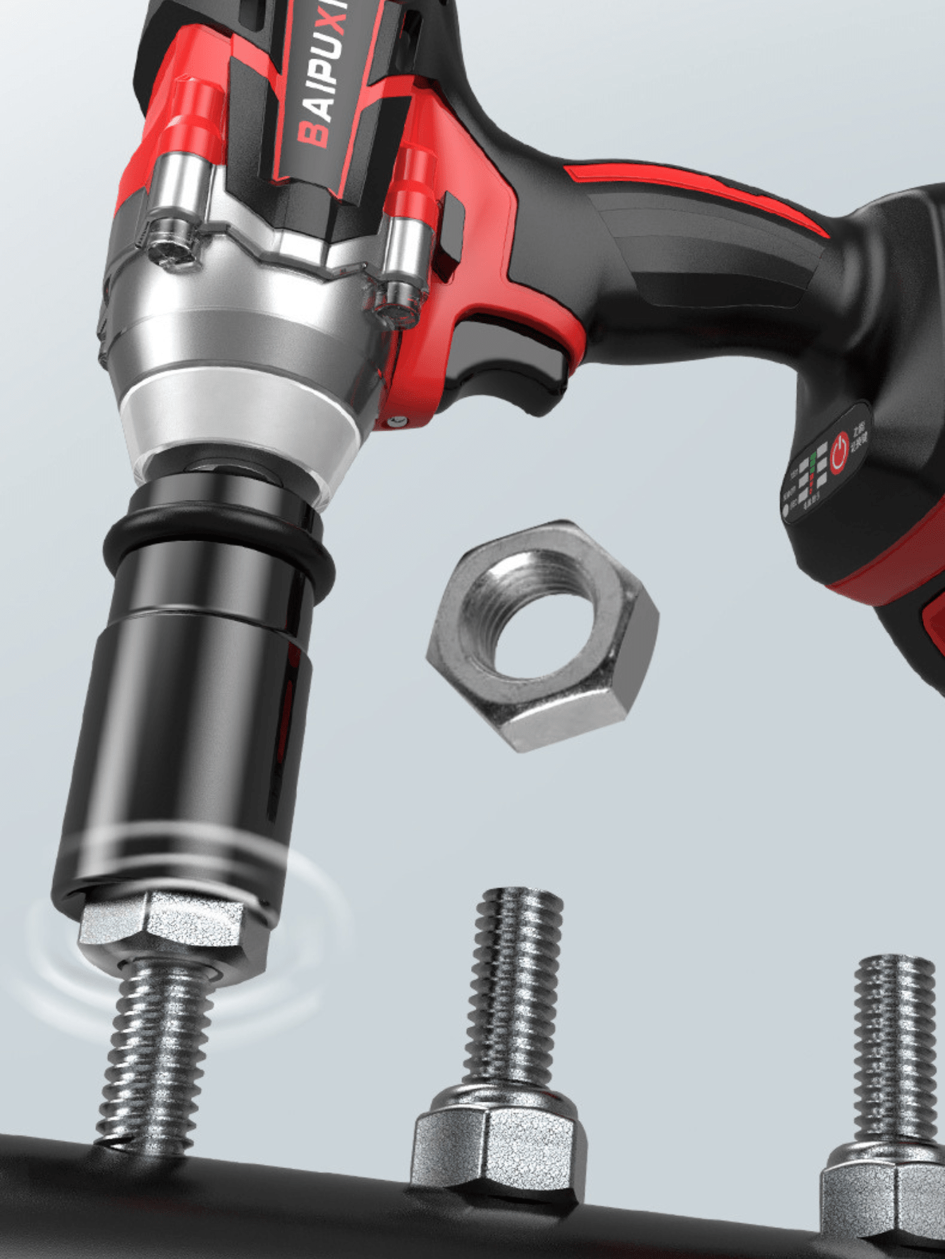 Chave de impacto sem fio, pistola de impacto elétrica, chave de impacto ...