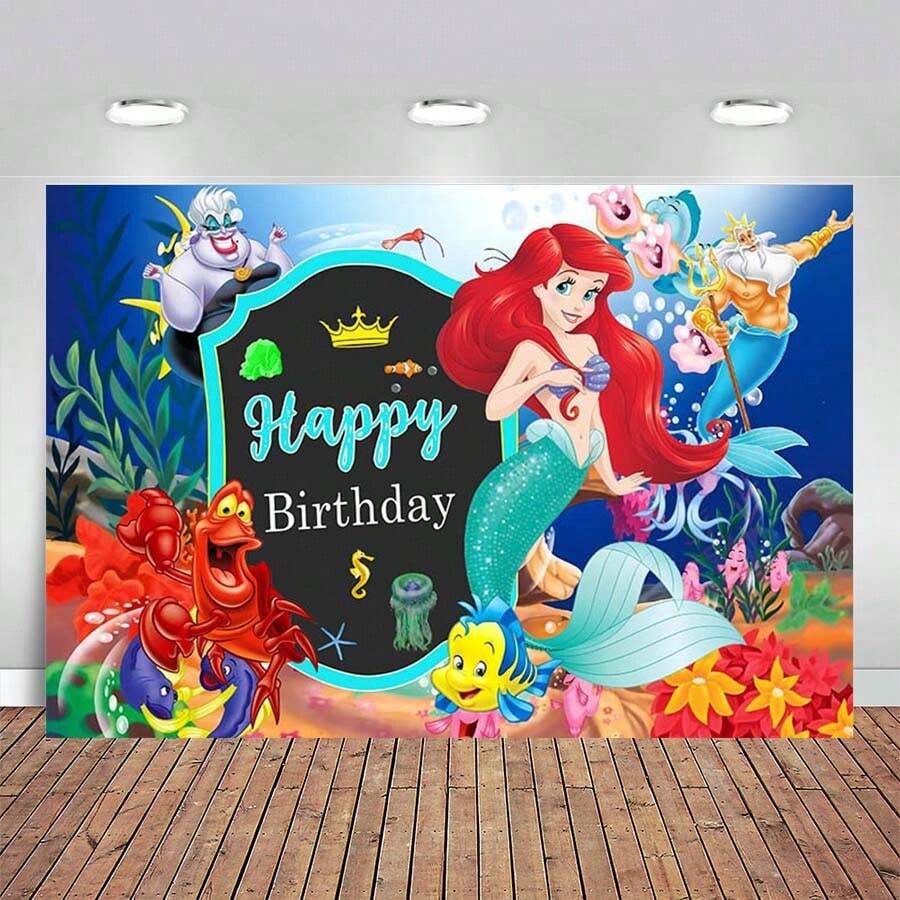 Birthday Party Photography Backdrop Under The Sea Fish Bubble ...