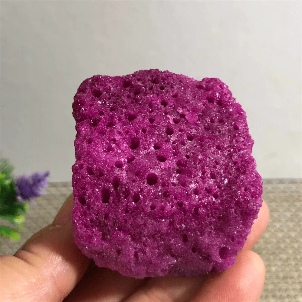 Espíritu mineral de rubí natural, cristal de cuarzo, corindón rojo ...