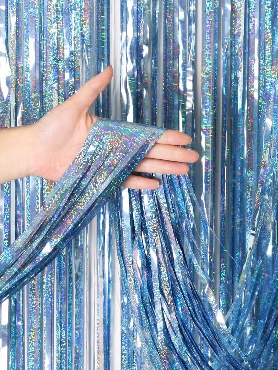 1Pc Laser Balloon Rain Streamer Foil Fringe Backdrop Party Streamer ...