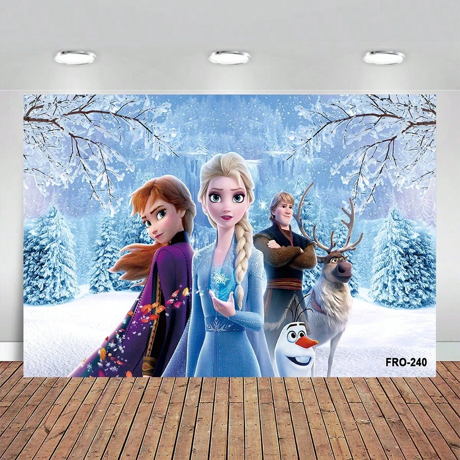 Backdrop For Birthday Party Supplies Frozen Photo Backgrounds Princess ...