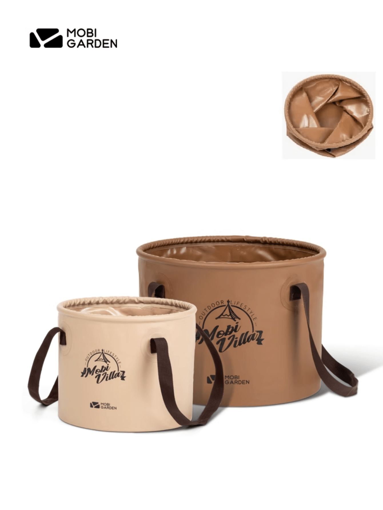 MOBI GARDEN Travel Foldable Telescopic Water Basin Camping Face Washing ...