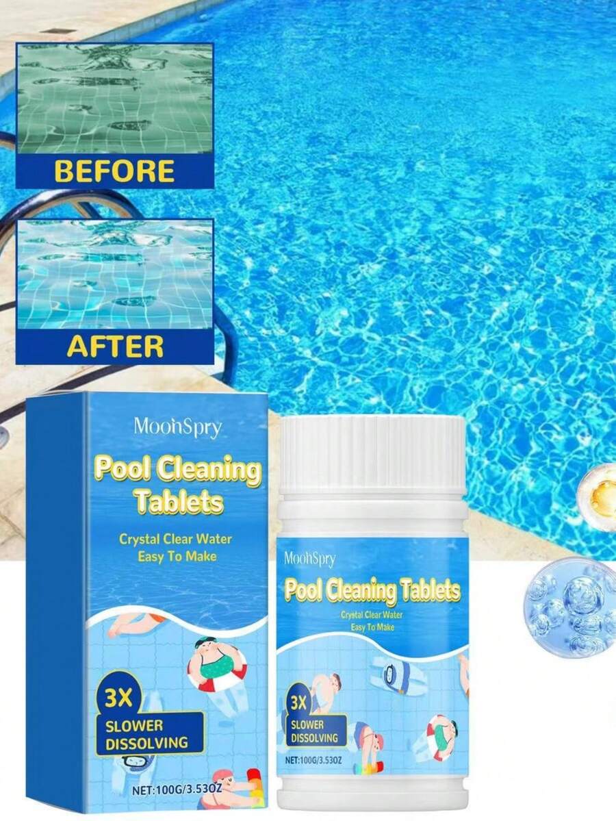 MOONSPRY Swimming Pool Cleaning Tablets Swimming Pool Water ...