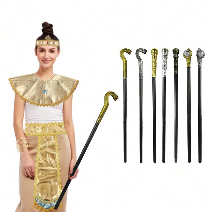 (1pc) Halloween Egyptian Pharaoh Scepter Cosplay Prop Halloween ...