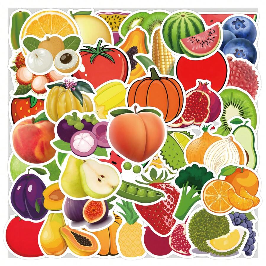 Fruits Stickers|60Pcs Fruits Waterproof Vinyl Decals For Water Bottles ...