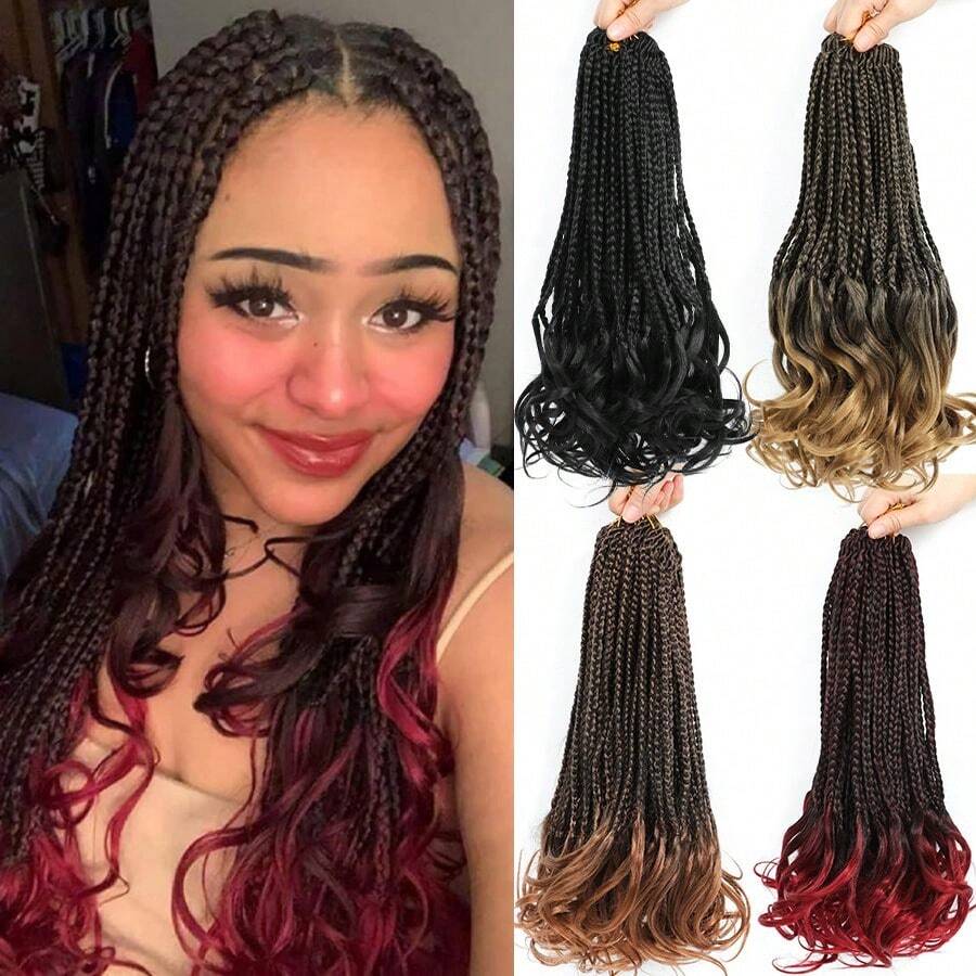 Cabello trenzado rizado francés rubio de 14 pulgadas, cabello trenzado ...