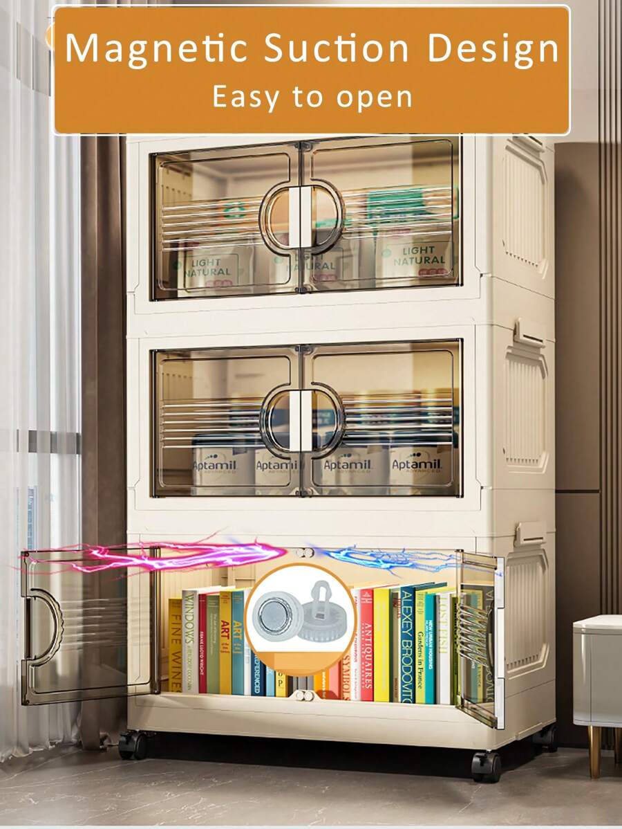 Stackable Plastic Storage Bins With Lids And Wheels - 25QT & 46QT ...