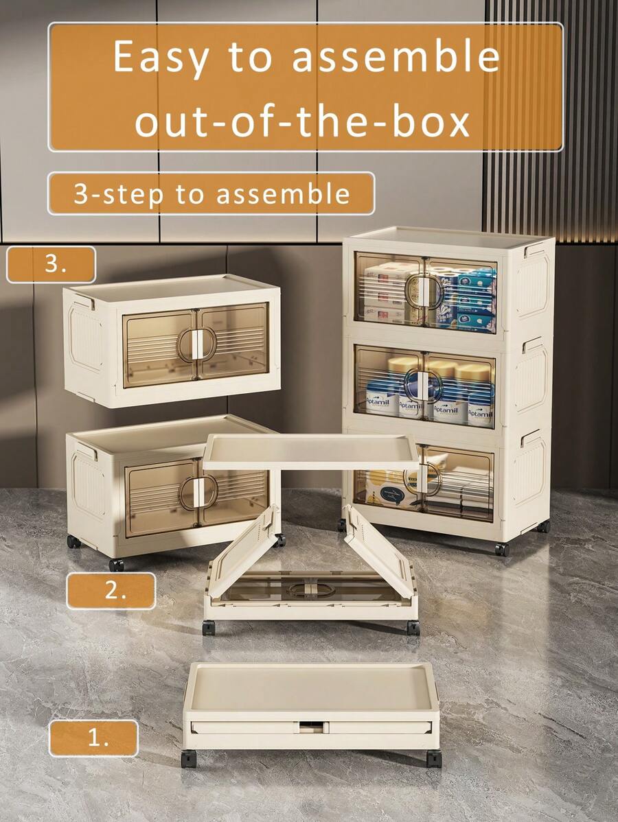 Stackable Plastic Storage Bins With Lids And Wheels - 25QT & 46QT ...