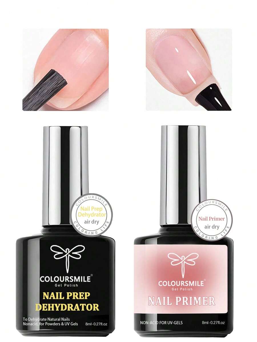 Kit Desidratador e Primer COLOURSMILE, Preparação Natural de Unhas sem ...