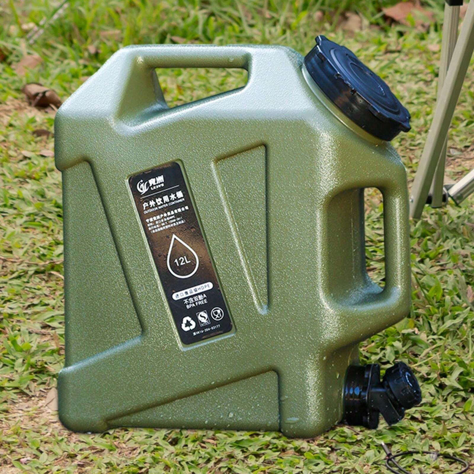1 pieza Contenedor de agua portátil para camping, Bidón PE táctico ...