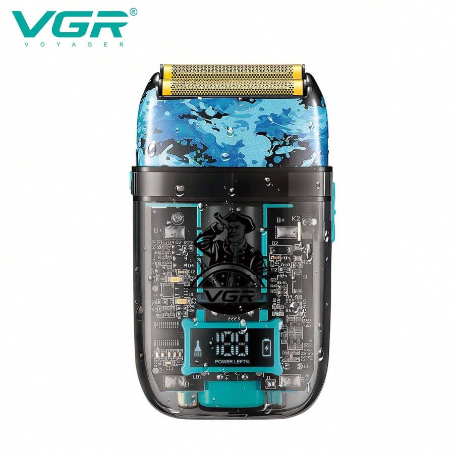 VGR VGR Waterproof Foil Head Hair Shaver Rechargeable Shaving Machine Professional Electric ...
