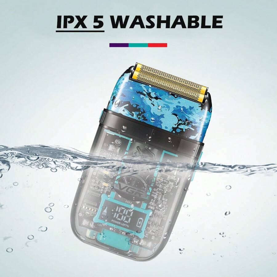 VGR VGR Waterproof Foil Head Hair Shaver Rechargeable Shaving Machine Professional Electric ...