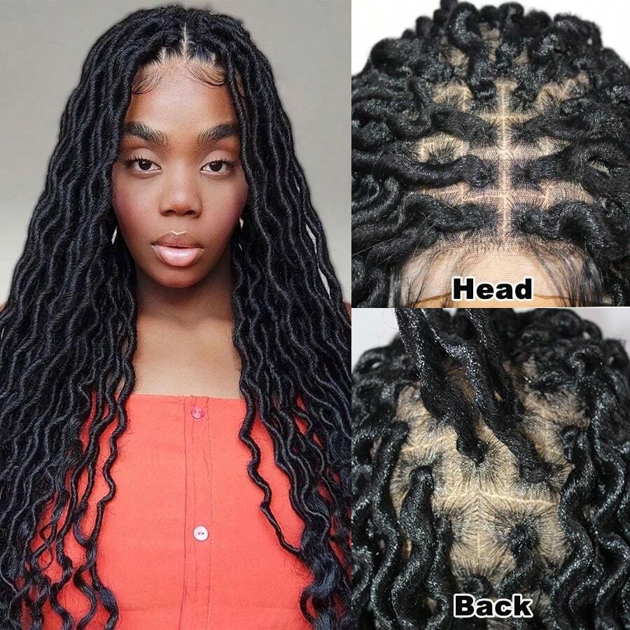 Lush Faux Locs River Locks Twists Braids Synthetic Full Lace Front ...