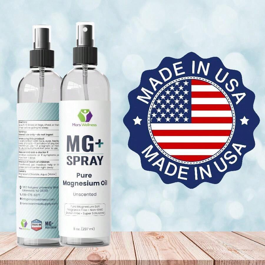 Mars Wellness Mars Wellness MG+ Pure Magnesium Oil Spray - 8 Ounce ...