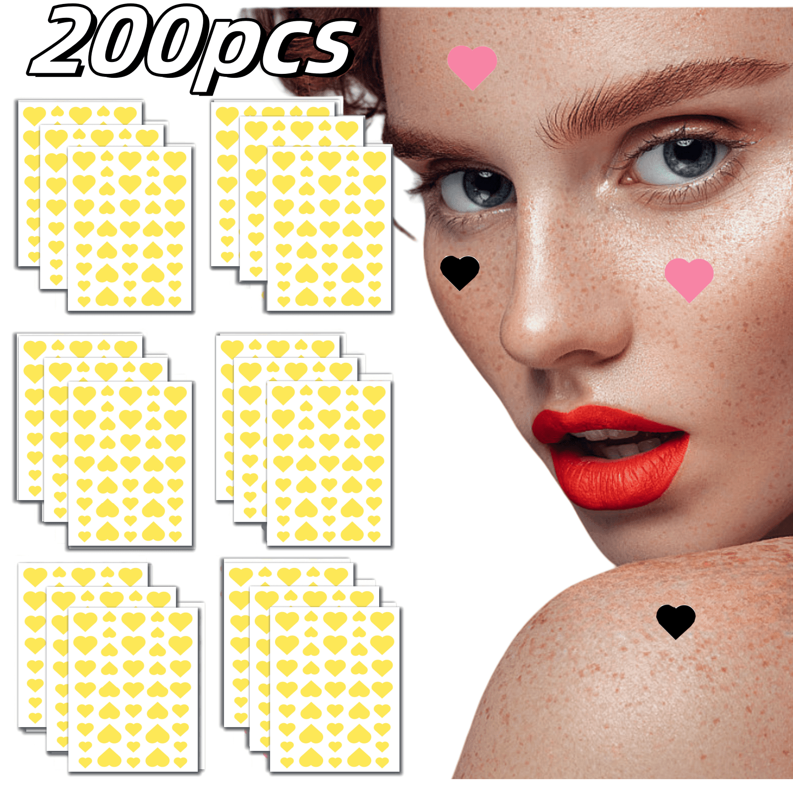 200pcs/5 Sheets Gentle, Non-Irritating, Ultra-Thin And Invisible Spot ...