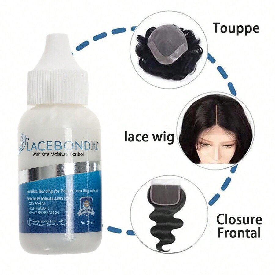 Hair Replacement Adhesive 1.3oz- Invisible Wig Bonding Glue: Water ...