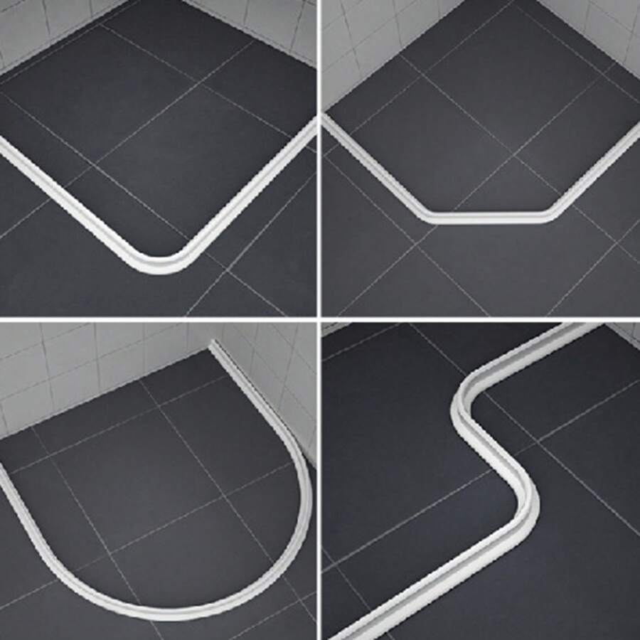 White 30mm High Water Blocking Strip, 1-Meter Installation, Bathroom ...
