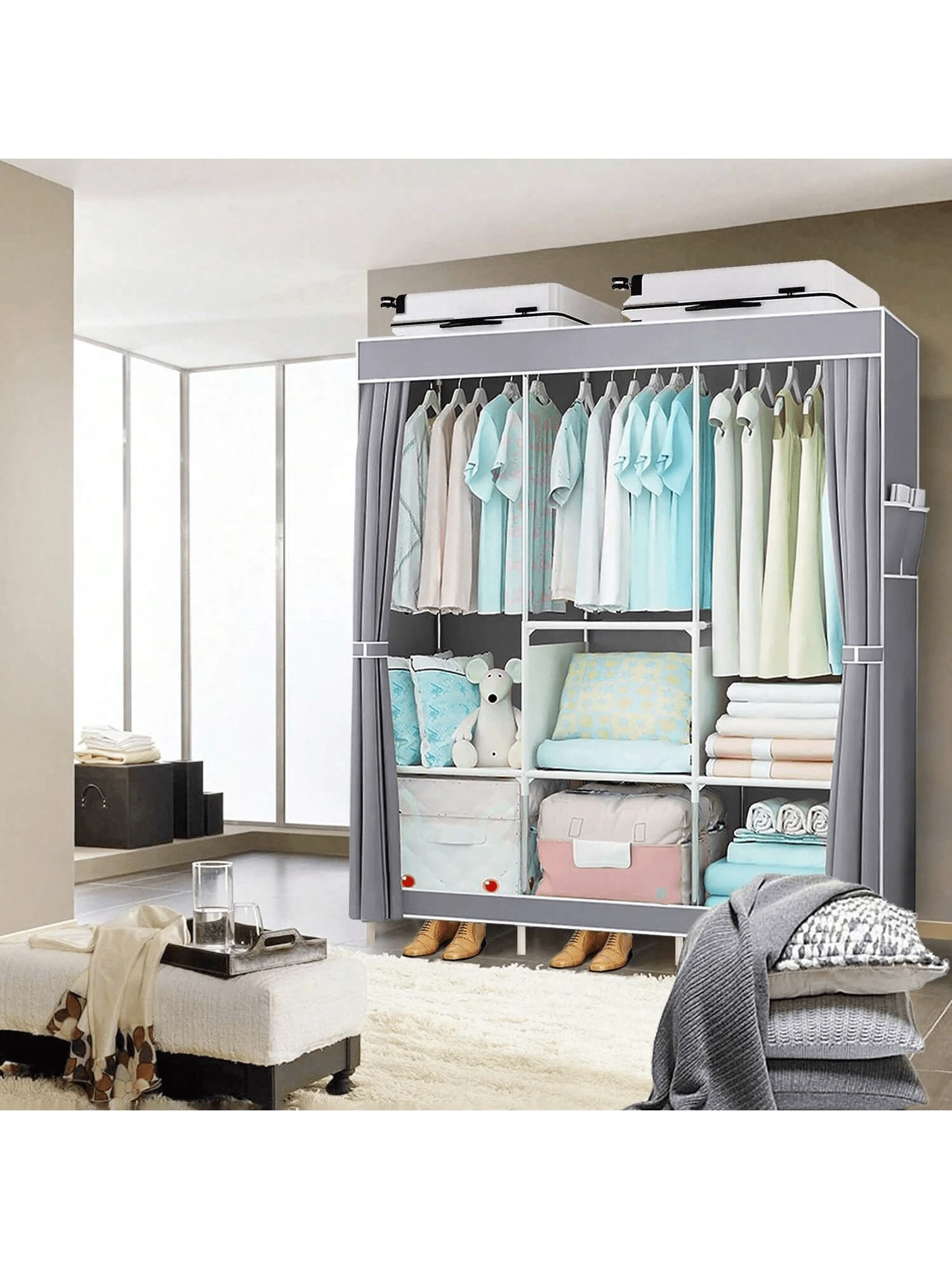 Closet Organizador de Ropa Armario Minimalista, Armable y Portátil ...