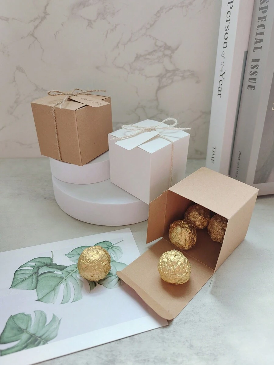 1/5/10/50pcs 7*7*7cm Square Shape Gift Boxes, Candy Boxes, Party Favor ...