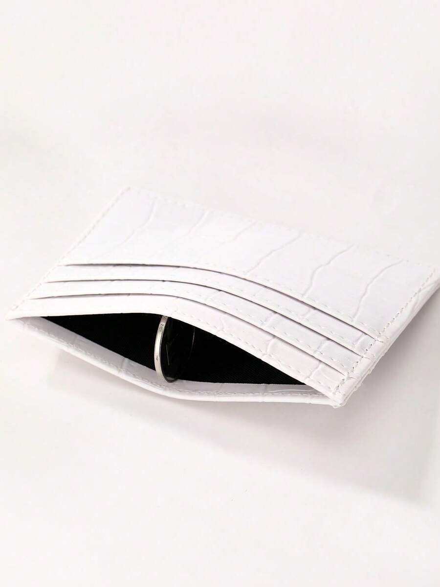 Simple Solid White Minimalist Casual Mini Card Holder Card Holder ...