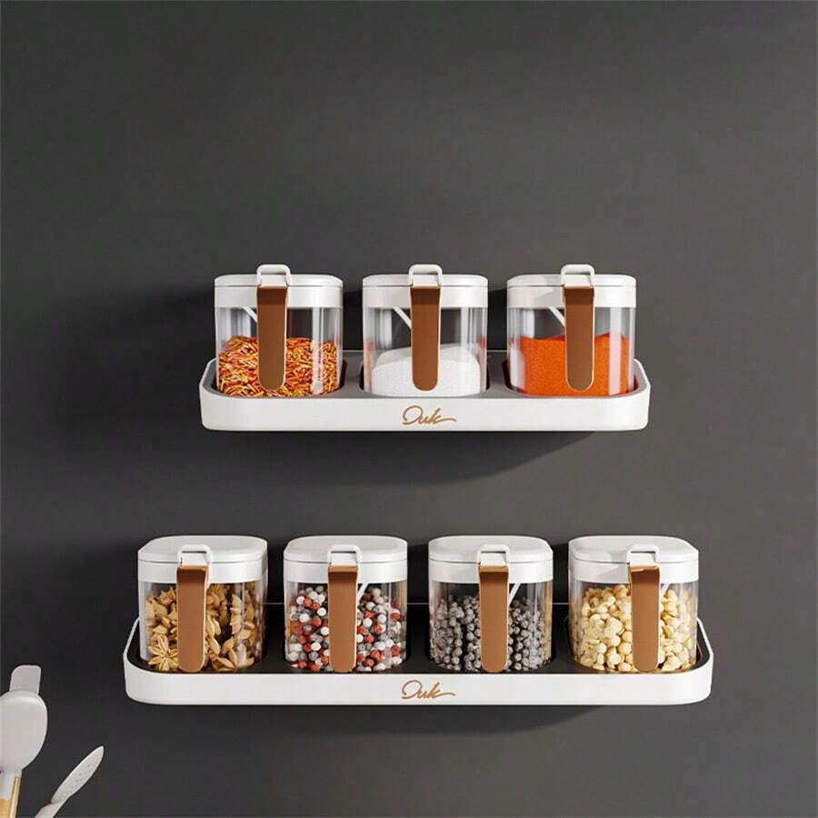 Seasoning Box Kitchen Supplies Wall-Mounted Household Seasoning Bottle ...