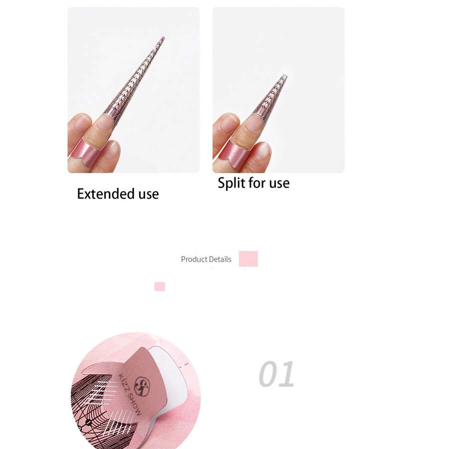 100pcs Nail Forms For Polygel Nail Tips Guide,Nail Extension Guide ...