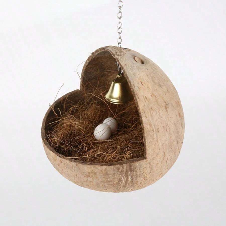 Natural Coconut Shell Bird Nest Parrot Nest Parrot Breeding Box Bird ...