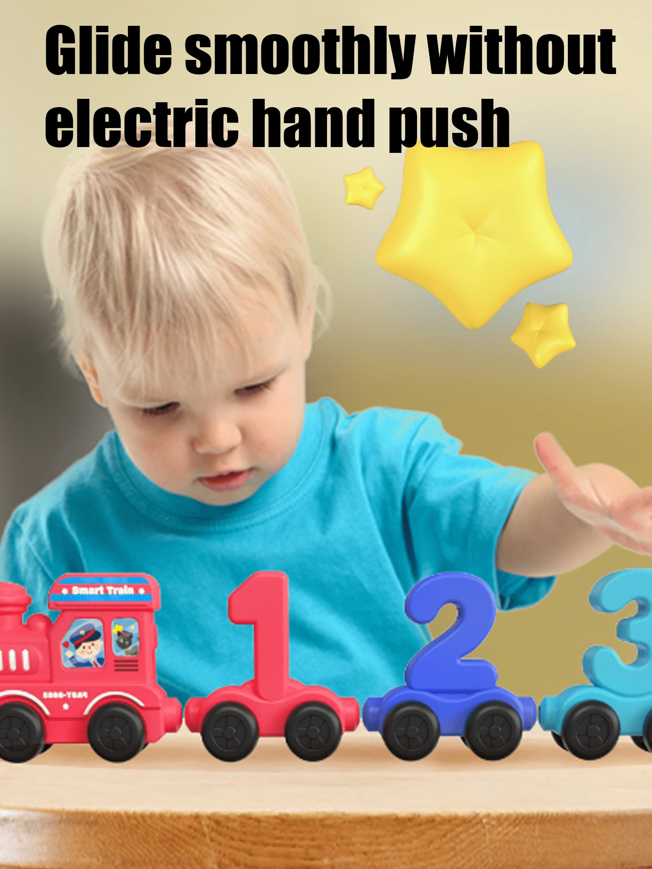 1box Magnetic Number Toy Train Set With 12 Carriages, Numbers 0 To 9 ...