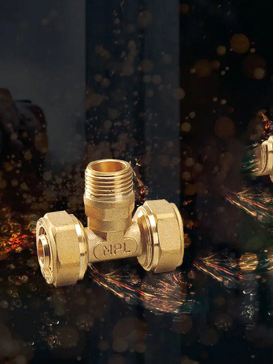 Brass Variable Diameter Tee Fitting, 6mm To 4mm Adapter Tee With ...