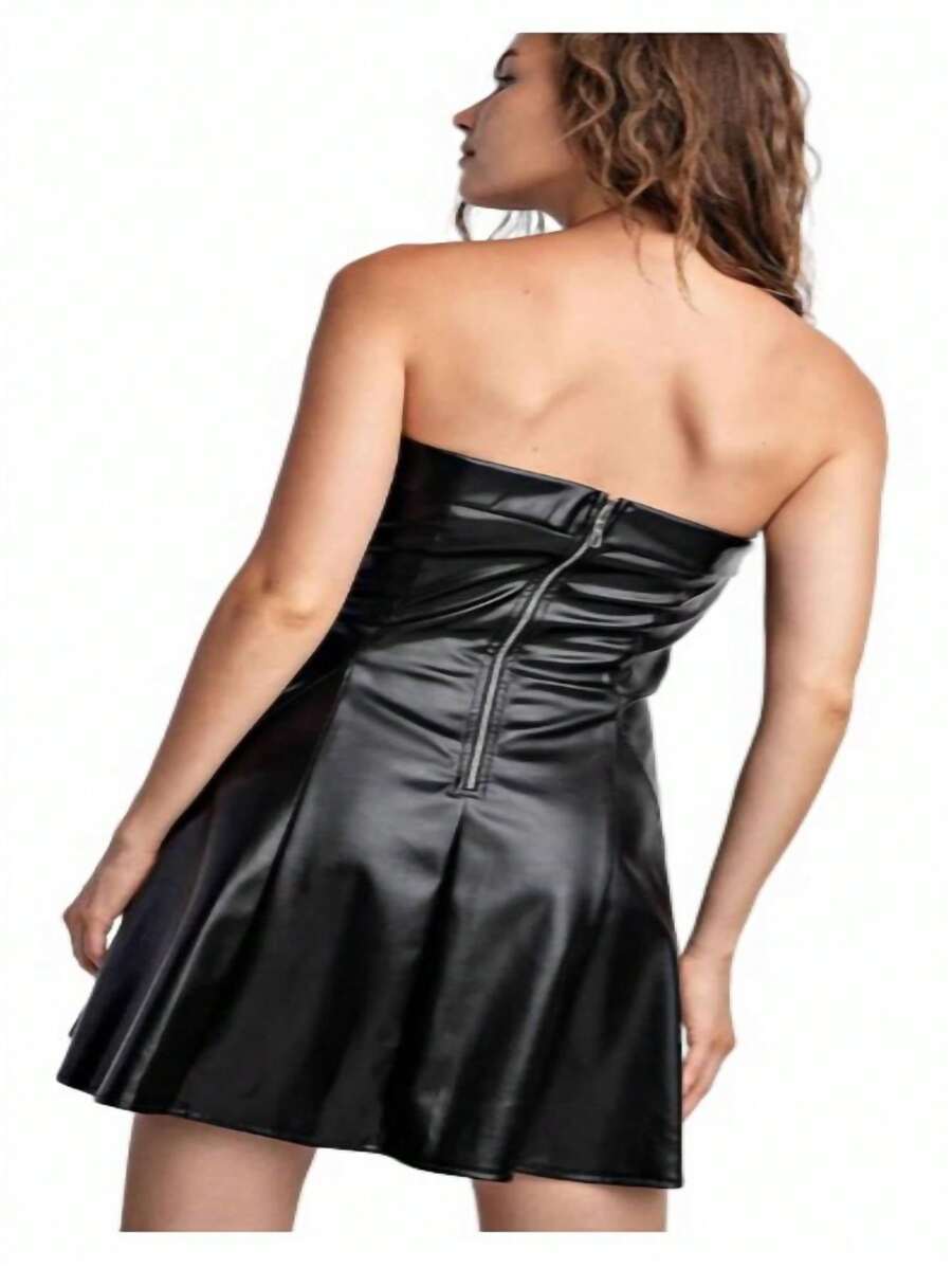 Edit By Nine Alex Faux Leather Dress | SHEIN USA