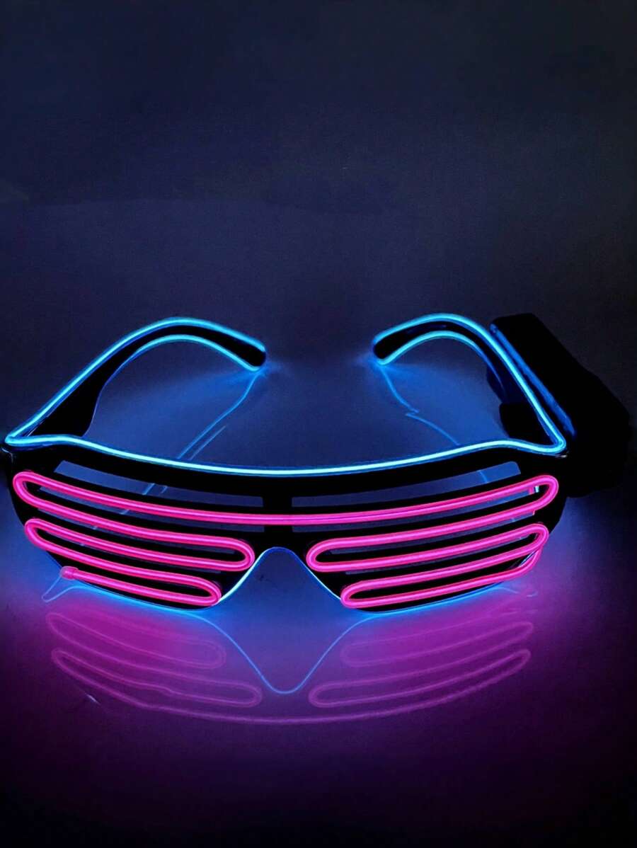One Pair Of Battery-Operated LED Shutter Shades Glasses, Luminous ...