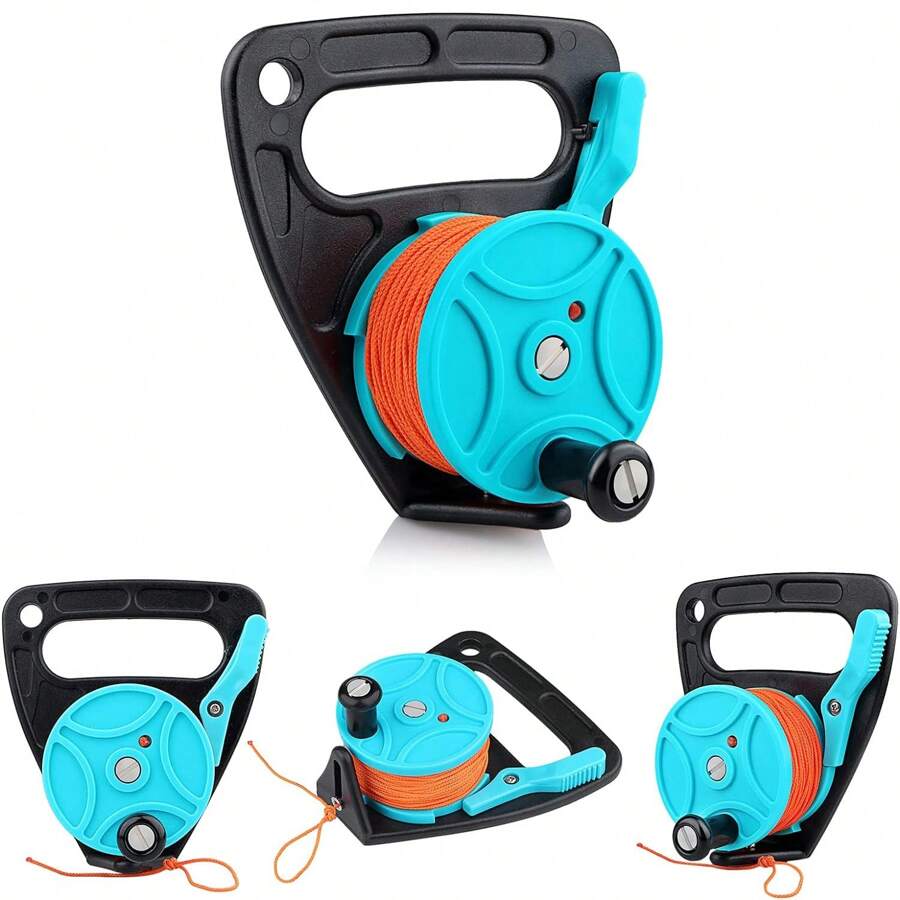 Scuba Dive Reel With Thumb Stopper, 46m High Visibility Retractable ...