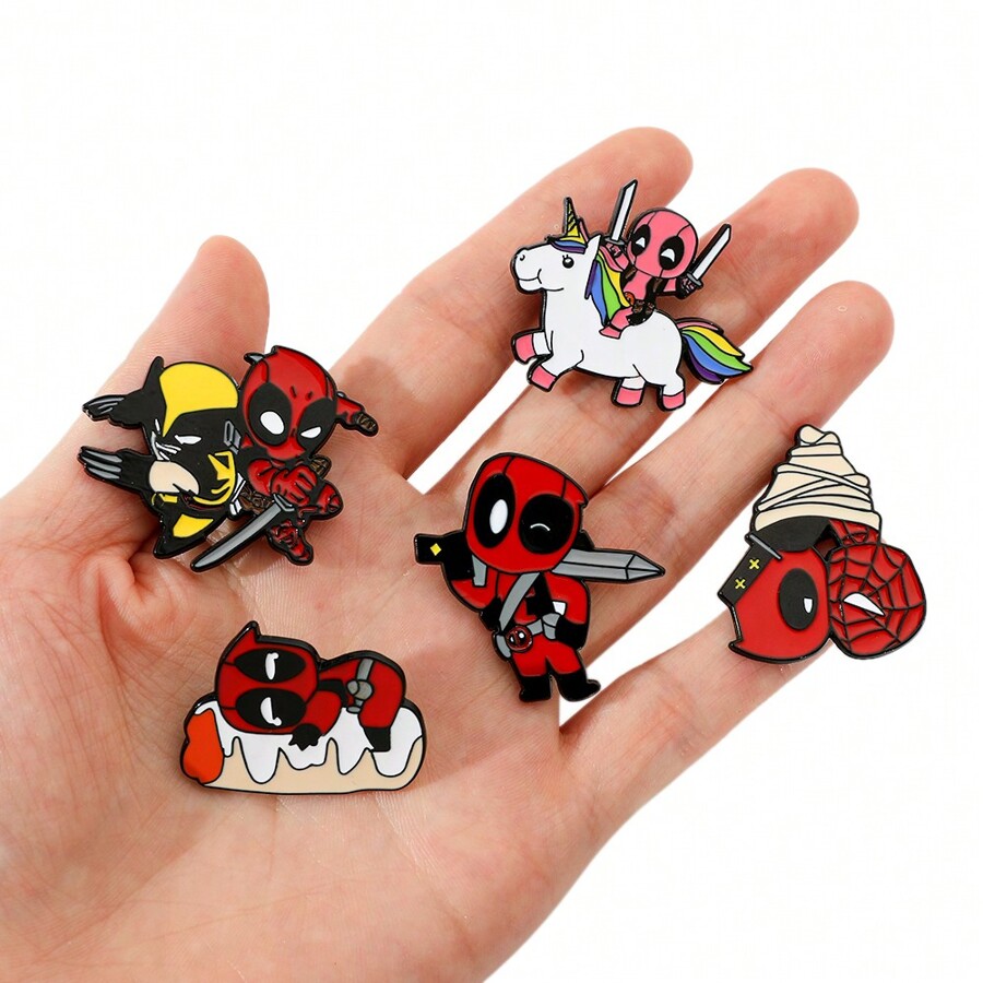 Disney 1 Pc Creative Cartoon Deadpool Brooch Funny Deadpool Enamel Pin ...