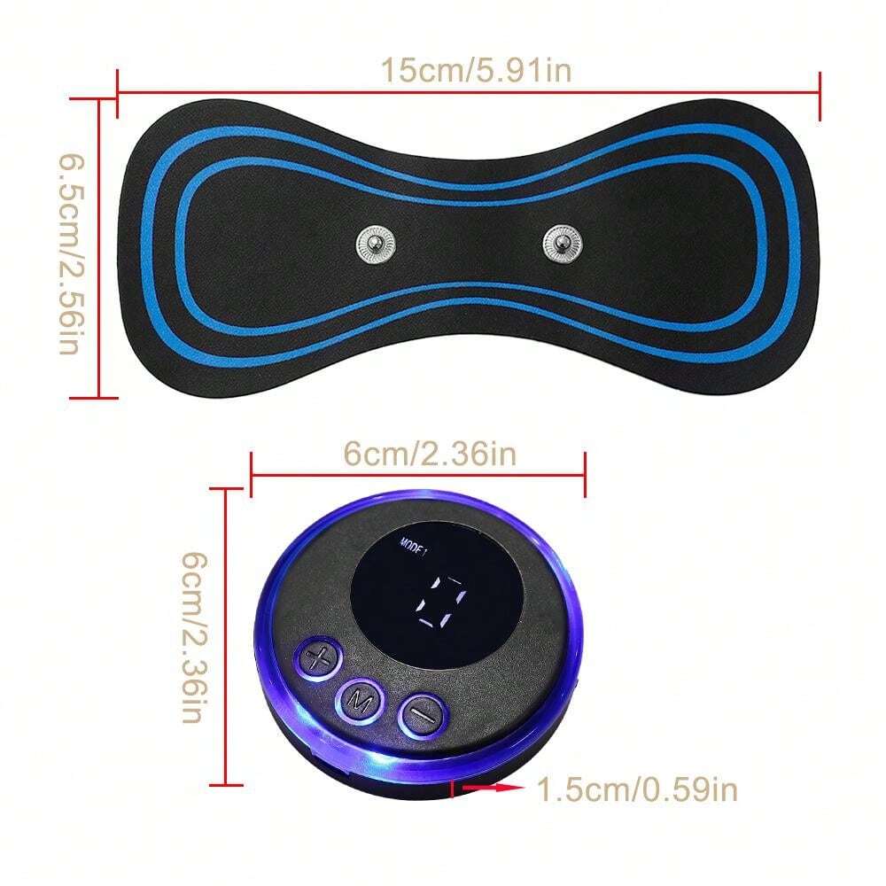 Masseur de cou EMS Mini stimulateur de massage des muscles cervicaux et du dos 8 modes 19 ...