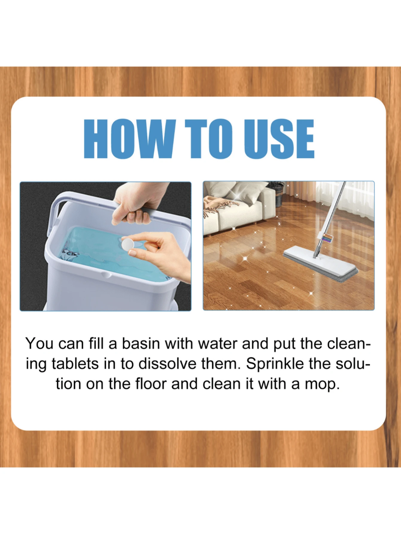 JAKEHOE Floor Cleaning Tablets One Pack Cleaning Tile Stain Removal ...