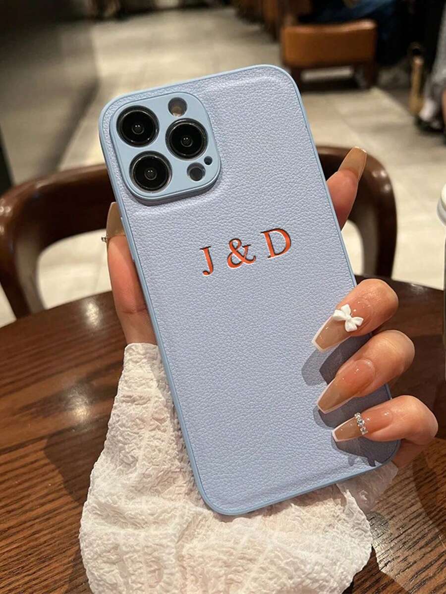 Customized Personalized Initials Name 3D DIY Engraved Letters Phone ...
