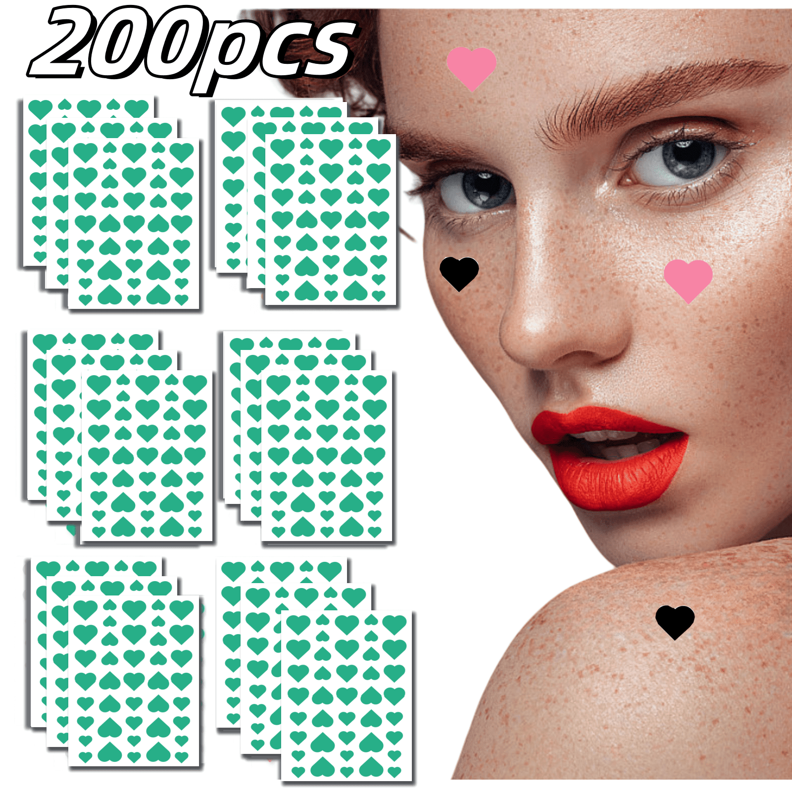 200pcs/5 Sheets Gentle, Non-Irritating, Ultra-Thin And Invisible Spot ...