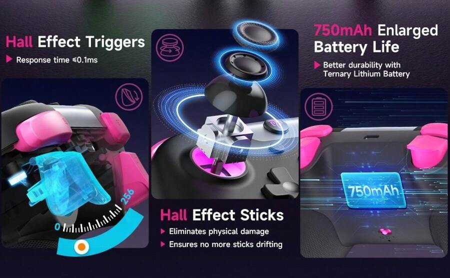 EasySMX EasySMX X05, PC And Multiplatform Gaming Controller With Hall ...