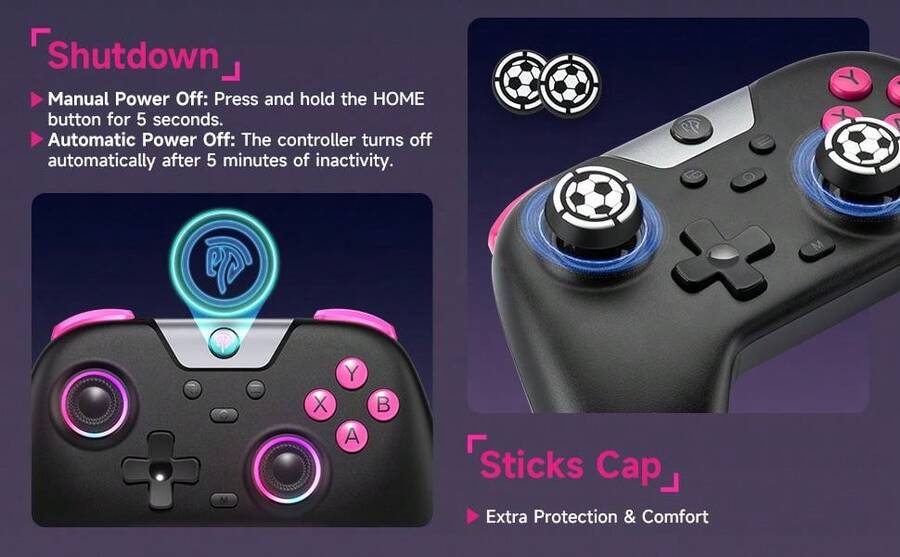 EasySMX EasySMX X05, PC And Multiplatform Gaming Controller With Hall ...