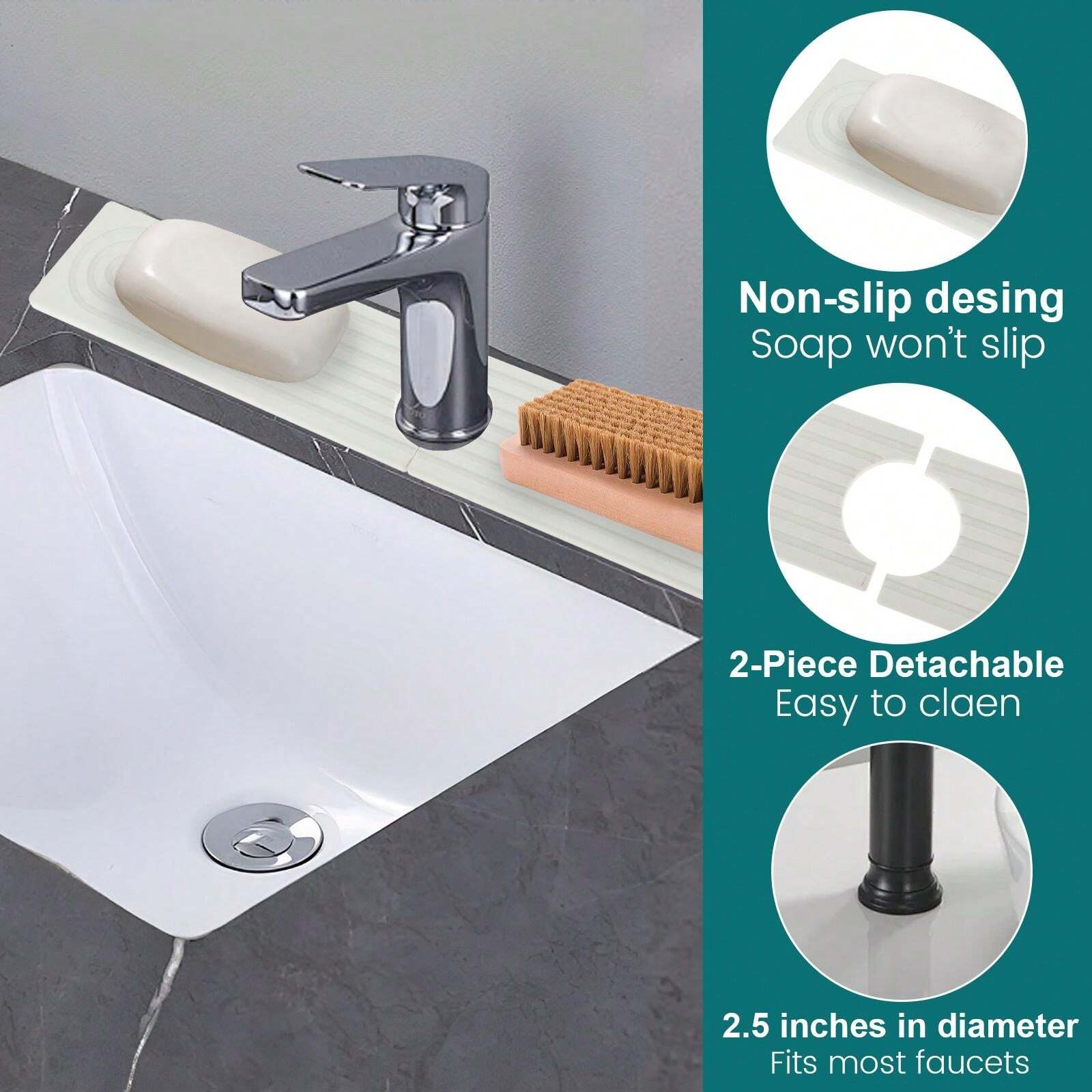 Faucet Mat For Kitchen Sink Water Absorbent Stone Sink Tray Fast Drying ...